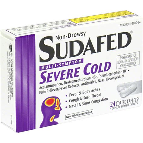 Sudafed Severe Cold Multi Symptom Non Drowsy Coated Caplets Health And Personal Care Foodtown
