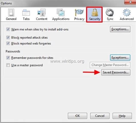 Remove Saved Passwords From Firefox