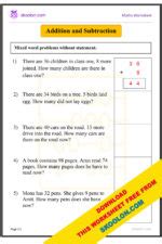 Addition And Subtraction Word Problems Skoolon