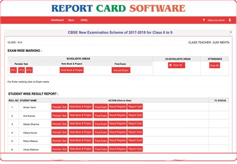 Cbse Report Card Software For 2017 18 As Per New Cbse Guidelines