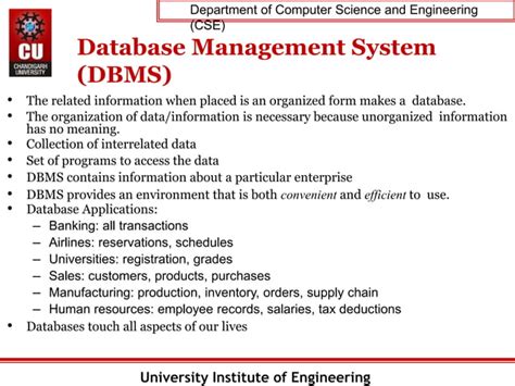 Ppt Lecture 11 And 12database Concepts And Database System