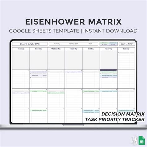 eisenhower matrix task priority tracker decision matrix urgent