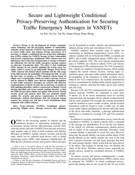 Pdf Secure And Lightweight Conditional Privacy Preserving