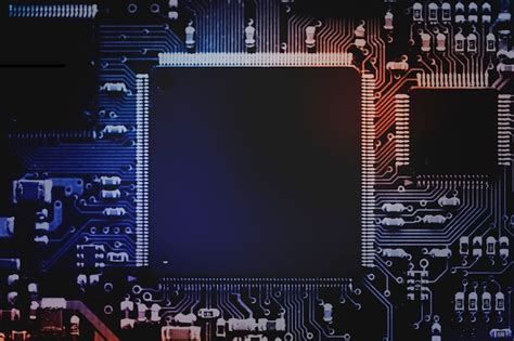미래 지향적인 Ai 기술 마이크로칩 첨단 혁신 디지털 리믹스 무료 사진