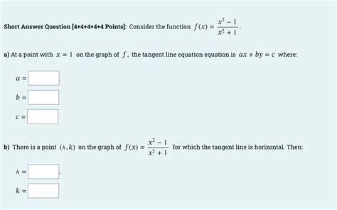 solved short answer question [4 4 4 4 4 ﻿points] consider