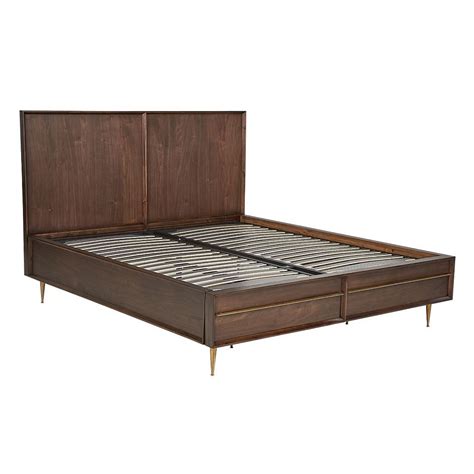 Buy Online Pacey Bed Brown Wood Marina Home Interiors Qatar