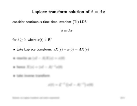 Solution 10 Solution Via Laplace Transform And Matrix Introduction To