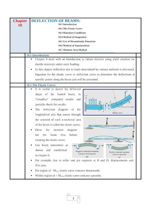 Docx Chapter 10 Deflection Of Beams Final Dokumen Tips