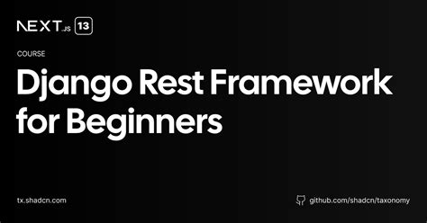 Django Rest Framework For Beginners Justdjango