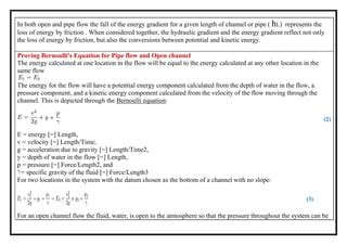 Open Channel VS Pipe Flow PDF Physics Science