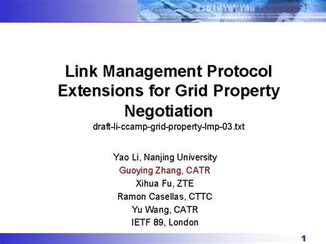 Link Management Protocol Extensions For Grid Property Negotiation