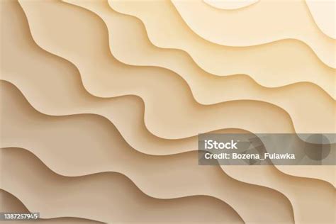 물결 모양의 모래 배경 추상 미술 해변 사막 빛 베이지 색의 해안 질감 3d 효과 디자인 일러스트레이션 벡터 Eps 10 사막에 대한 스톡 벡터 아트 및 기타 이미지