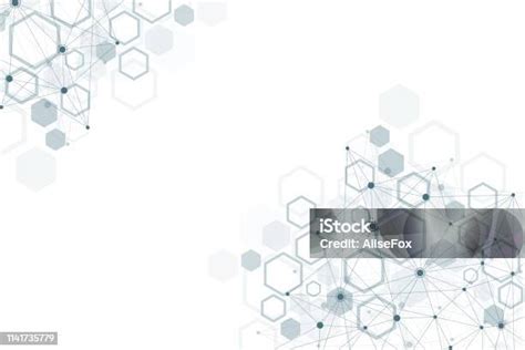 추상적인 의료 배경입니다 Dna 연구 약 과학 기술에 대 한 육각형 구조 분자 및 통신 배경입니다 벡터 일러스트입니다 0명에 대한 스톡 벡터 아트 및 기타 이미지 Istock