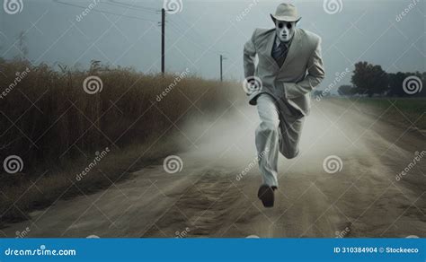 Scary Ultra Realistic Invisible Man Running Towards Camera Stock