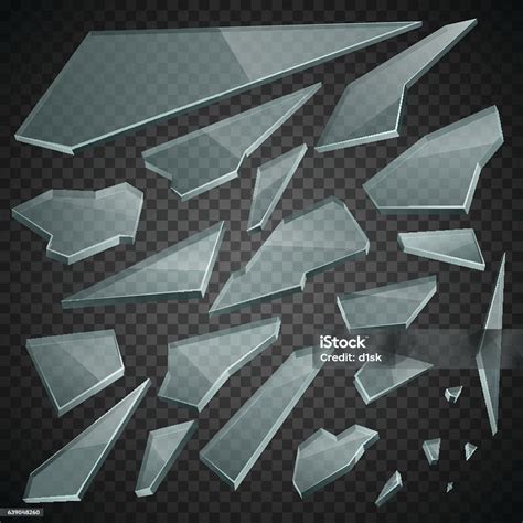 Elemen Kaca Pecah Ilustrasi Stok Unduh Gambar Sekarang Kaca Material Patah Rusak