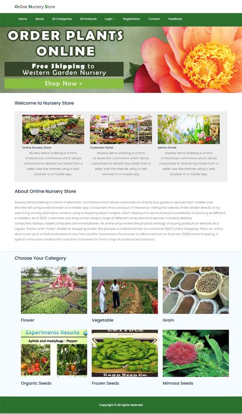 Java Spring Boot Angular And Mysql Project On Online Nursery Store