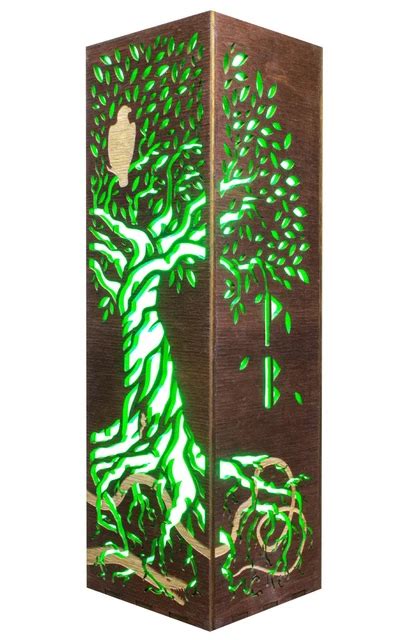 Wooden Led Tree Of Life Night Lamp Celtic Norse Viking Yggdrasil Decor £3840 Picclick Uk