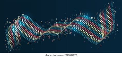 Visualization Sorting Data Abstract Flow Information Stock Vector
