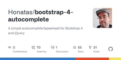GitHub Honatas Bootstrap 4 Autocomplete A Simple Autocomplete