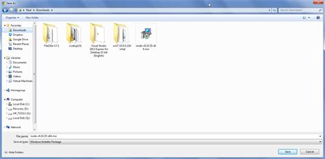 nodejs instalación en windows testeando software
