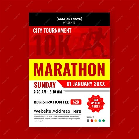 Premium Vector Marathon Flyer Template Running Flyer For Sports Event