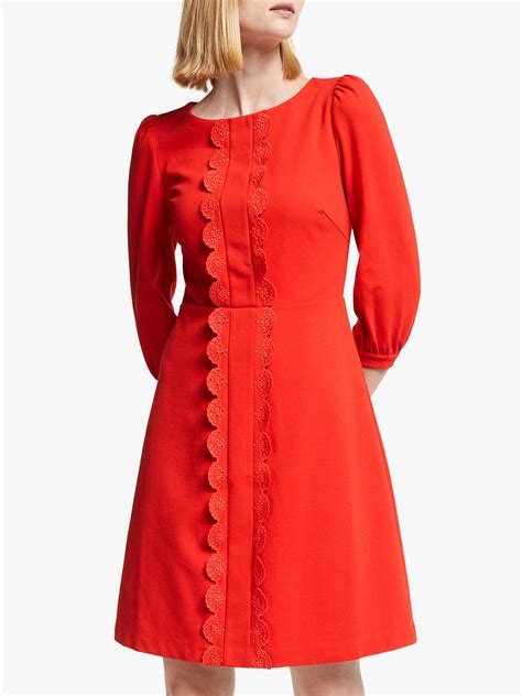 Boden Alexandra Ponte Dress Red At John Lewis And Partners