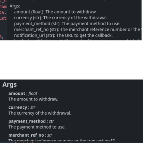 Docstrings For Python Not Properly Formatted Like On Vscode When Hovering On A Function Bug