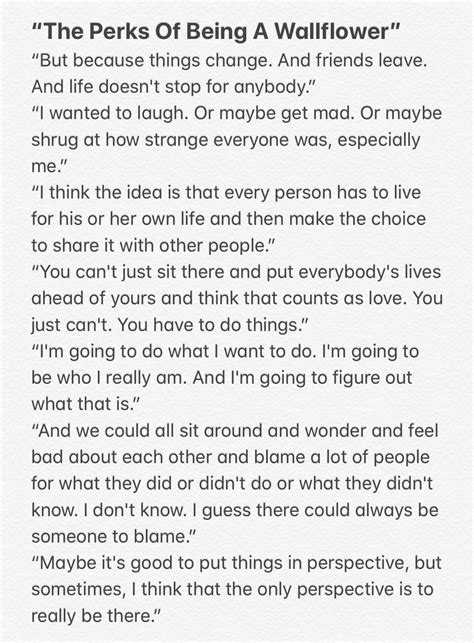 Quotes From The Perks Of Being A Wallflower The Perks Of Being A