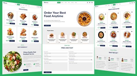 Create A Complete Responsive Food Restaurant Website Using Html Css Javascript Youtube