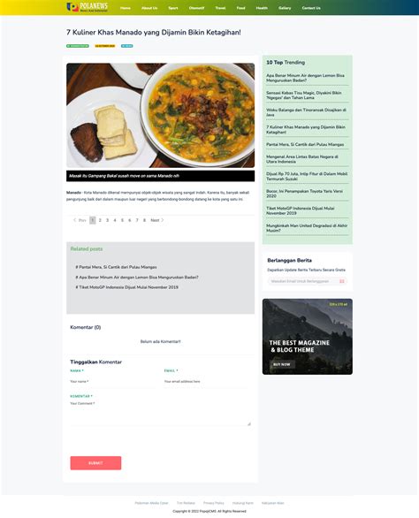 Polanews Website Portal Berita Responsive With Popoji Cms