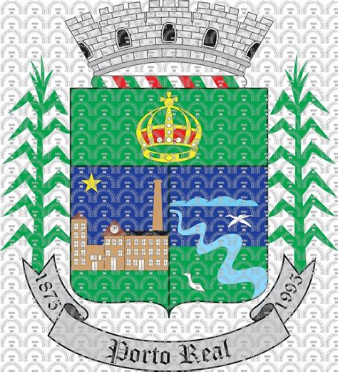 Brasão E Bandeira Da Cidade De Porto Real Rj Br