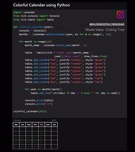 colourful calendar using python pythoncalendar python calendar youtube