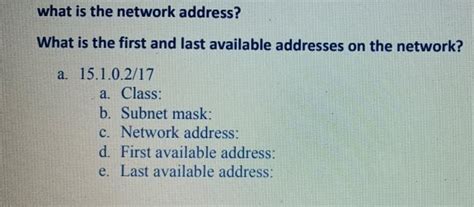 Solved 4 You Have Been Allocated A Class C Network Address Chegg Com