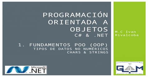 2 Poo U1 9 Tipos De Datos No Numericos [pptx Powerpoint]