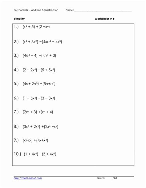 50 Polynomial Word Problems Worksheet Chessmuseum Template Library