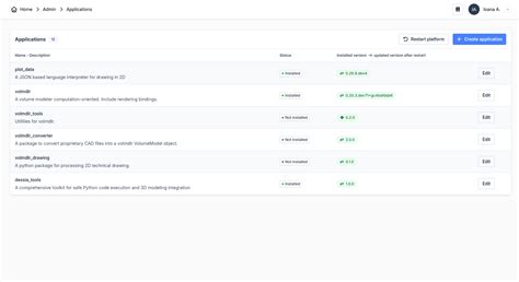 Use The Admin Panel Dessia Documentation
