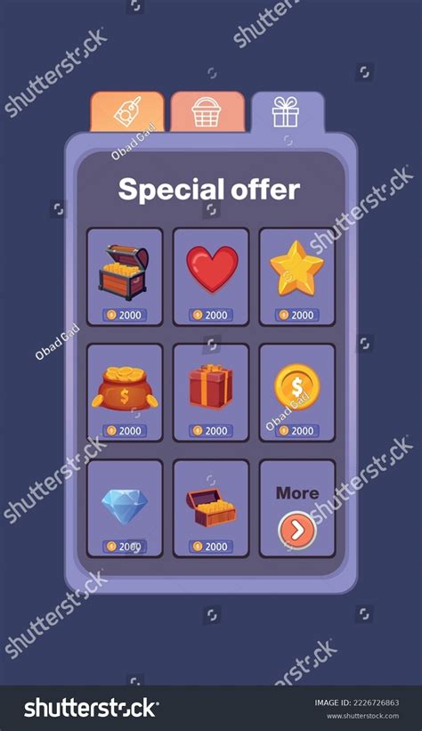 Mobile Game Store User Interface Ui Stock Vector Royalty Free Shutterstock