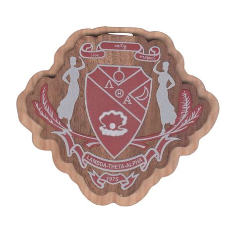 Lambda Theta Alpha Large Wood Crest Greek Divine And More