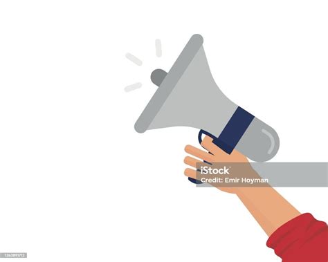 메가폰을 들고 있는 손 흰색 배경에 격리된 아이콘입니다 현대적인 미니멀 한 디자인 라우드 스피커 라우드 스피커 실루엣 벡터 그림입니다 광고 및 홍보 기호 2022년에 대한