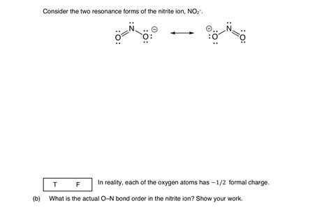 Consider The Two Resonance Forms Of The Nitrite Ion