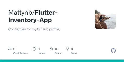 Github Mattynb Flutter Inventory App Config Files For My Github Profile