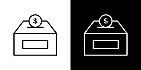 기부 상자 아이콘입니다 간단한 요소 그림 윤곽선 및 플랫 심볼 디자인 0명에 대한 스톡 벡터 아트 및 기타 이미지 0명 날씬한 단순함 Istock