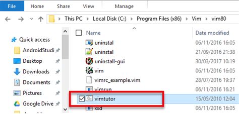 Vim How To Run Vimtutor On Windows Super User