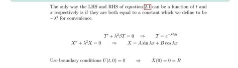 Solved The Only Way The Lhs And Rhs Of Equation 21 Can Be A