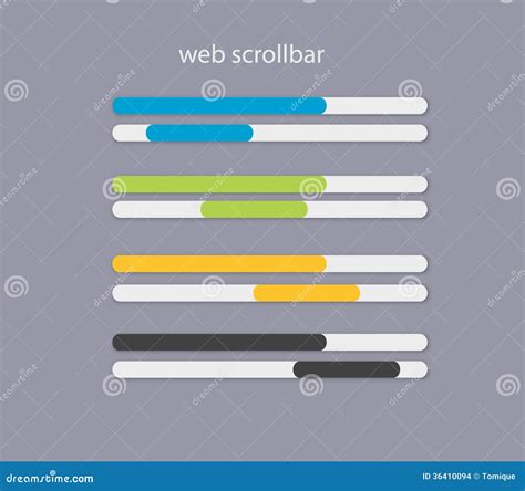 Web Scrollbars With Light Colors Stock Illustration Illustration Of White Design 36410094