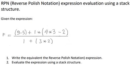 Solved RPN Reverse Polish Notation Expression Evaluation Chegg