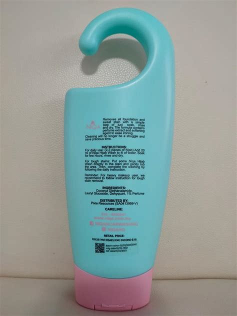 Niqa Hijab Wash 350 Ml Womens Fashion Muslimah Fashion Hijabs On Carousell