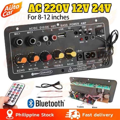 AMPLIFIERS Inch Speaker D V V V Subwoofer Digital Power Amplifier Board Bluetooth