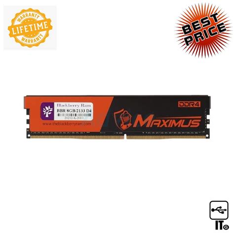 Ram Ddr4 2133 8gb Blackberry Maximus ประกัน Lt แรม Pc Pc Ddr4 2133