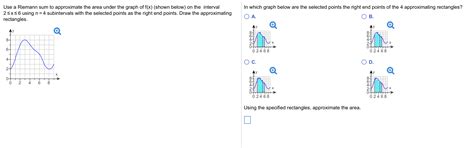 Solved Use A Riemann Sum To Approximate The Area Under The